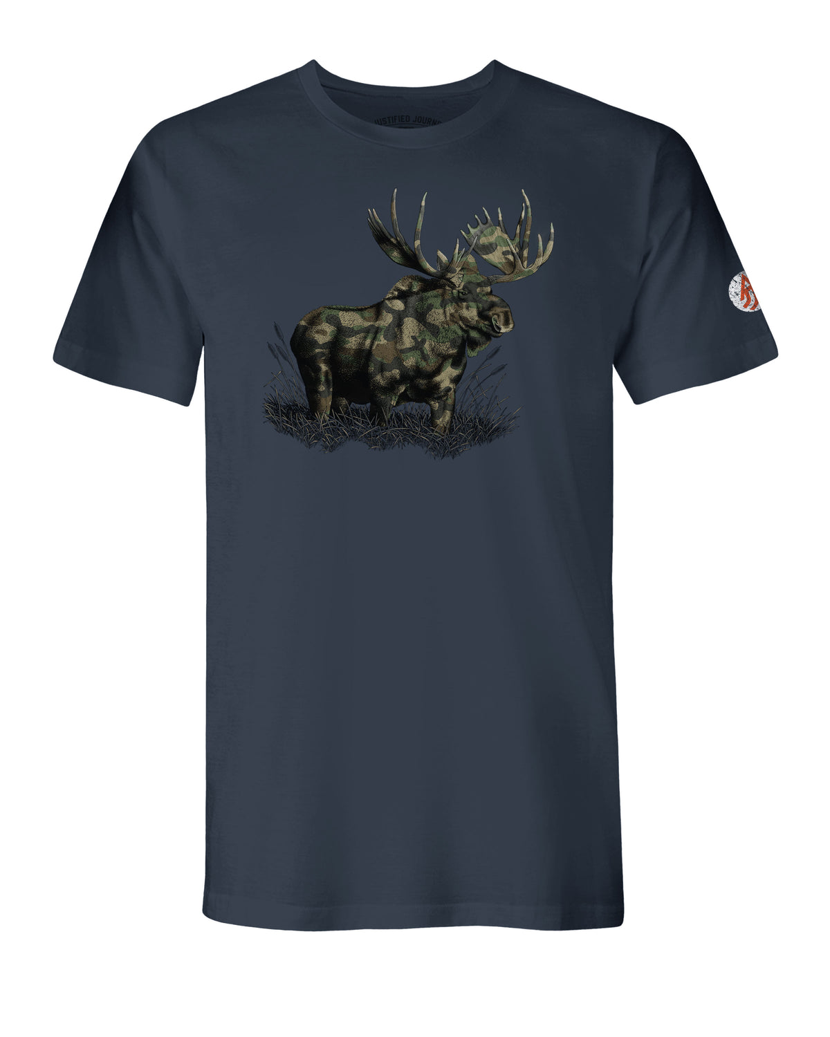A Justified Journey Camo Moose Logo T-Shirt